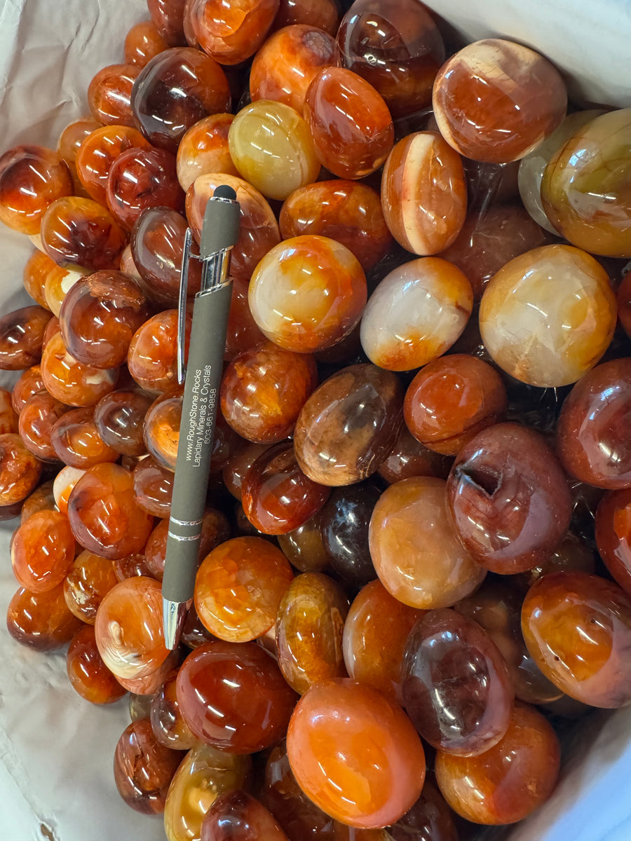 Carnelian tumbles - 1 pound* – RoughStone.Rocks LLC
