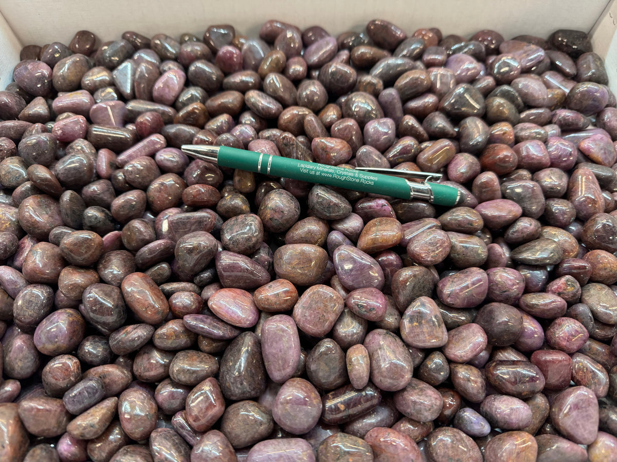 Ruby (Corundum) - Tumbled UV! - 200 grams – RoughStone.Rocks LLC