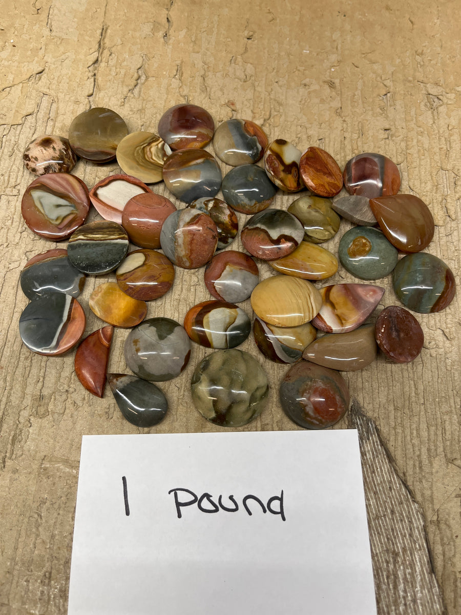 Polychrome Jasper Cabochons - 1 pound* – RoughStone.Rocks LLC