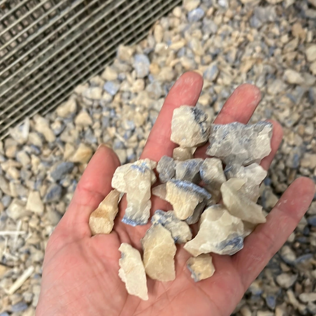 Dumortierite in Quartz Chips - 1 pound – RoughStone.Rocks LLC