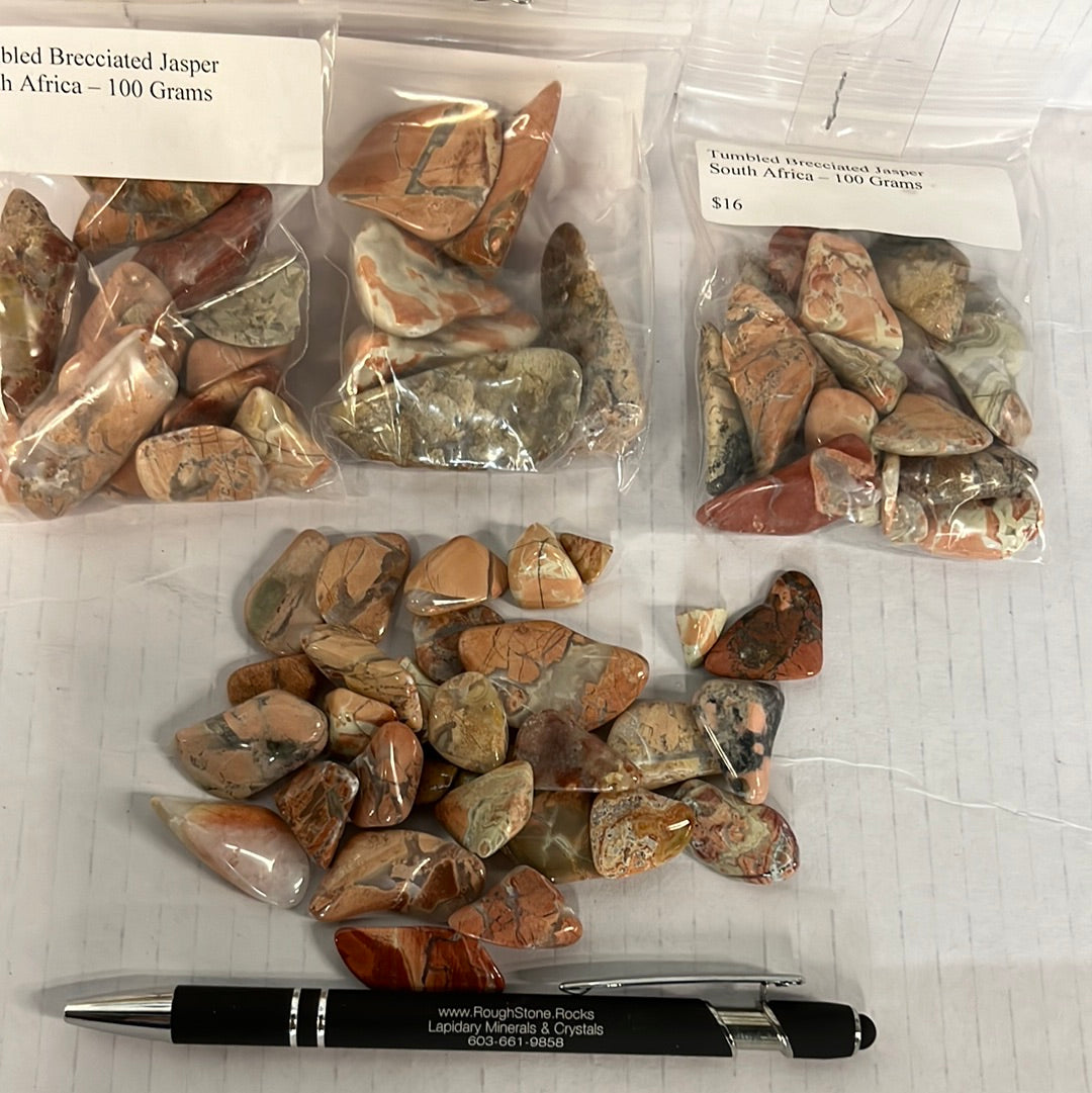 Tumbled Brecciated Jasper - 100 grams – RoughStone.Rocks LLC