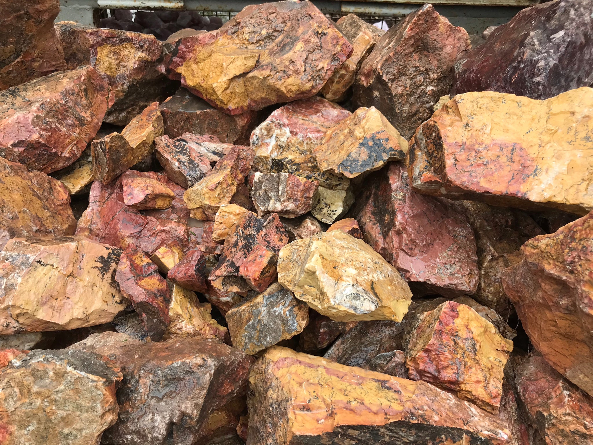 Apache Warpaint - Dolomite Jasper - 1 pound – RoughStone.Rocks LLC