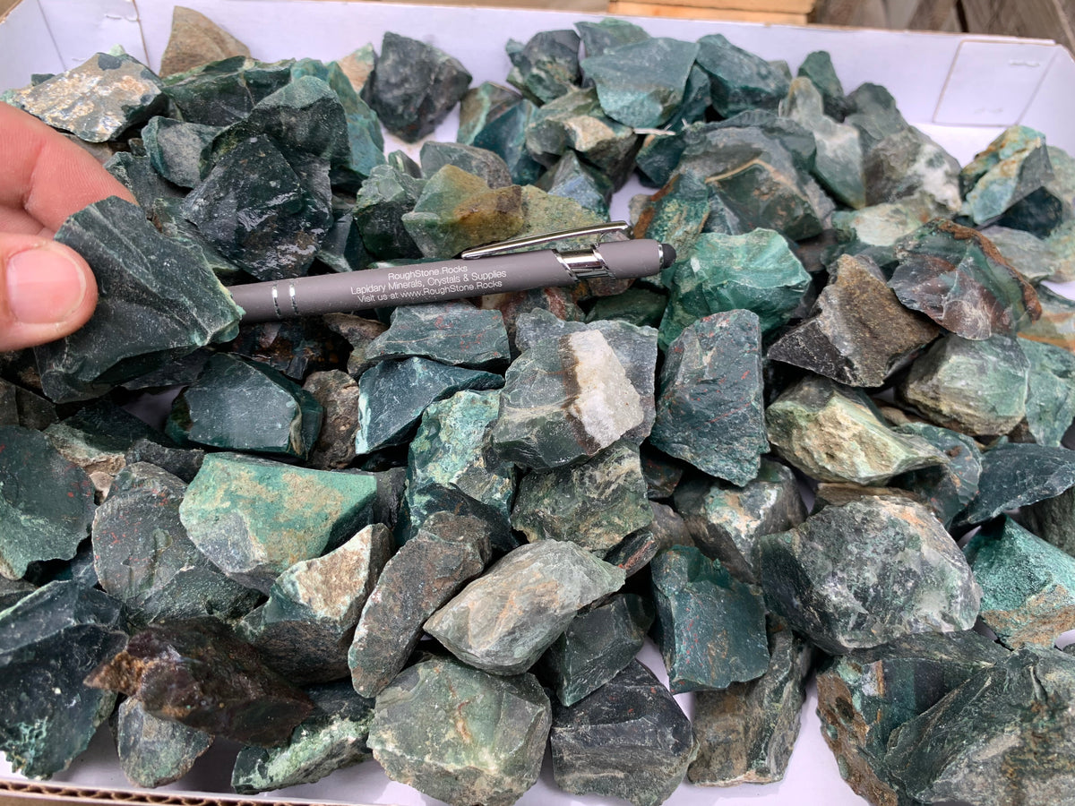 Bloodstone - Small Pieces - 1 pound – RoughStone.Rocks LLC